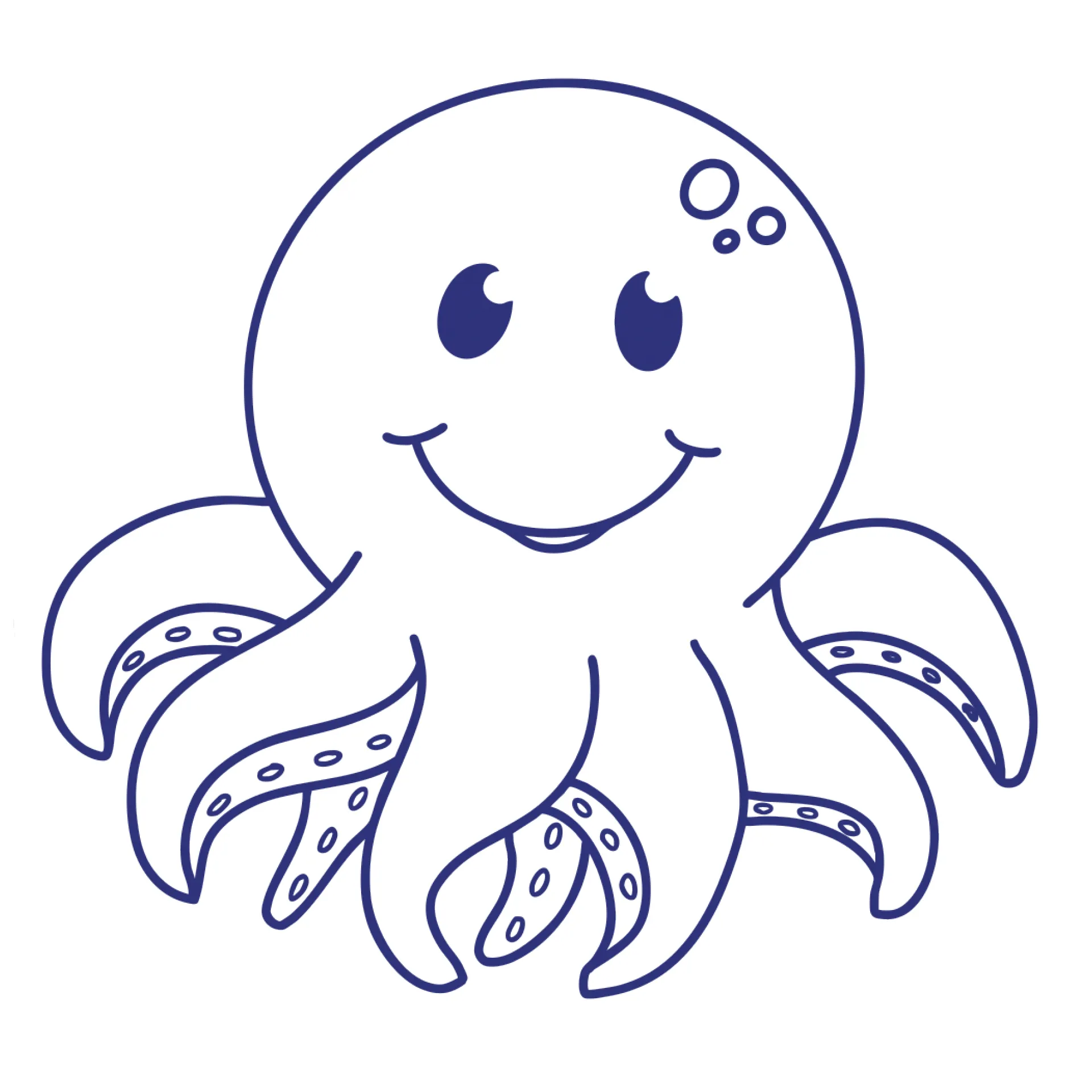 Siebdruck-Stempel "Perpetuum" rund "Oktopus" | 62037