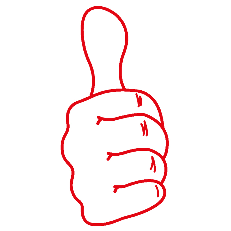 Siebdruck-Stempel "Perpetuum", "Daumen klassisch" | 62725