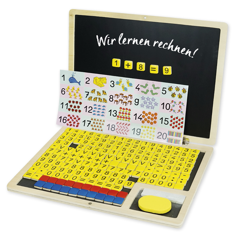 TimeTEX Rechen-Klapp-Computer, 189-tlg., Holz, magnetisch | 92261