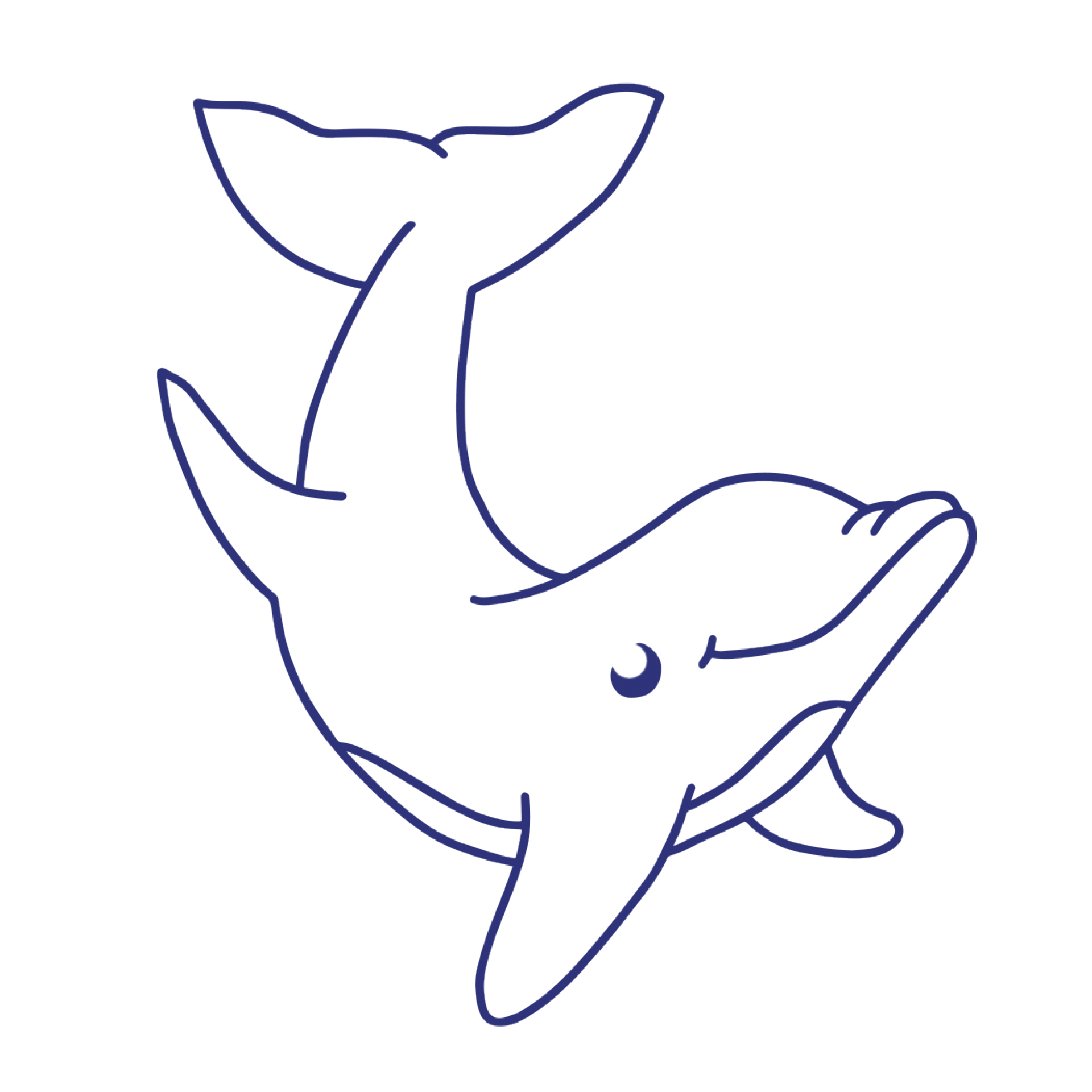 Siebdruck-Stempel "Perpetuum" rund "Delfin" | 62036