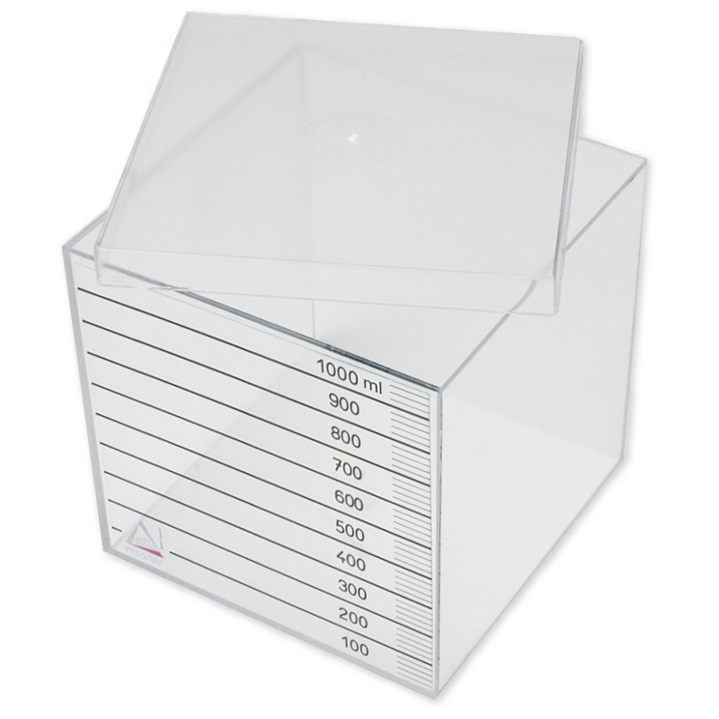 Liter-Würfel, transparent, aus RE-Plastic | 92535
